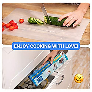 Disposable Plastic Cutting Board for Kitchen & Outdoor – Large Flexible Chopping Boards – Custom Cutting Mats for BBQ and Camping 25’