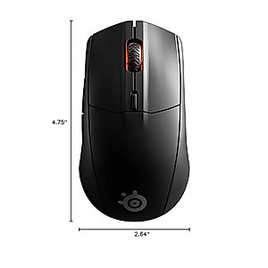 SteelSeries Rival 3 Wireless Gaming Mouse – 400+ Hour Battery Life – Dual Wireless 2.4 GHz and Bluetooth 5.0 – 60 Million Clicks – 18,000 CPI TrueMove Air Optical Sensor,Black