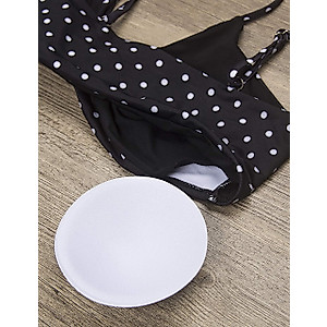 Blooming Jelly Womens High Waisted Bikini Set Two Piece Swimsuit Tie Knot Bathing Suits Swimwear 2025 (Large, Polka dot)