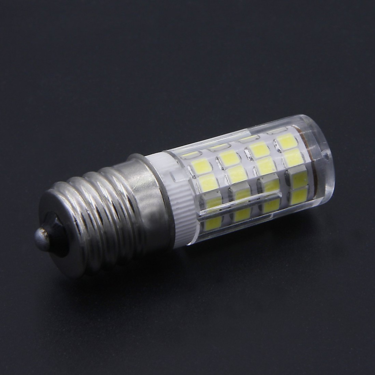 HBGD E17 LED T7 T8 Medium Base LED Appliance Bulb, Dimmable, 4W (Equivalent to 40W Halogen Bulb), Daylight White 6000K 110V-130V, Ceramic E17 LED Bulb for Microwave and Oven Appliances Pack of 2