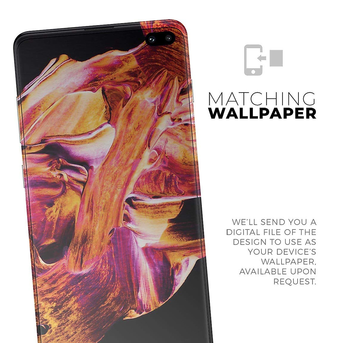 DesignSkinz Liquid Abstract Paint V47 Protective Vinyl Decal Wrap Skin Cover Compatible with The Samsung Galaxy S20 (Screen Trim & Back Glass Skin)