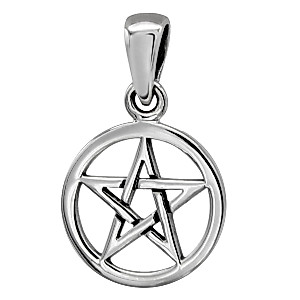 Moonlight Mysteries Sterling Silver Small Wiccan Pentacle Pendant
