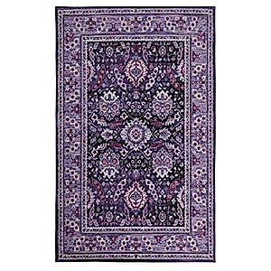 Mohawk Home Prismatic Marshall Purple Floral Ornamental (5' X 8') Area Rug