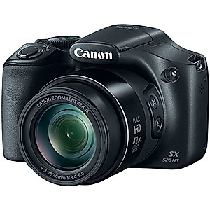 Canon PowerShot SX520 16Digital Camera with 42x Optical Image Stabilized Zoom with 3-Inch LCD (Black)