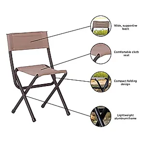 Coleman Folding Camp Chair | Woodsman II Portable Outdoor Chair, 17" x 17.5"