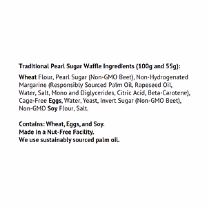 Authentic Imported Pearl Sugar Belgian Waffles (Traditional, [15x] 100g Waffles)