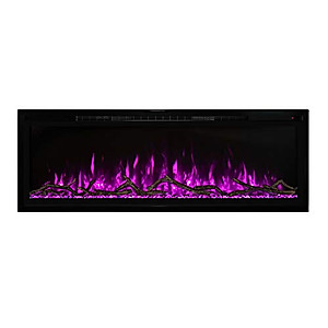 Modern Flames Spectrum Series Slimline Wall Mount/Built-In Electric Fireplace (SPS-50B), 50-Inch