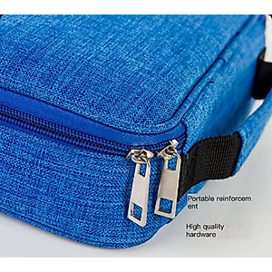 Catekro Pencil Case Canvas School Pencil Cases for Girls Boy Pencil Case 72 Holes Pen Box Multi Function Storage Bag Case Pouch School Supplies（Blue）