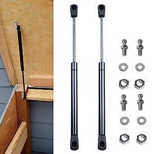 2 Pcs Gas Struts 17 Inch 120 lbs Prop Shock Lift Struts Springs Rod for RV Camper Bed Truck Cap Camper Shell Boat Hatch Door Murphy Bed Heavy Toolbox Duty Box Lid