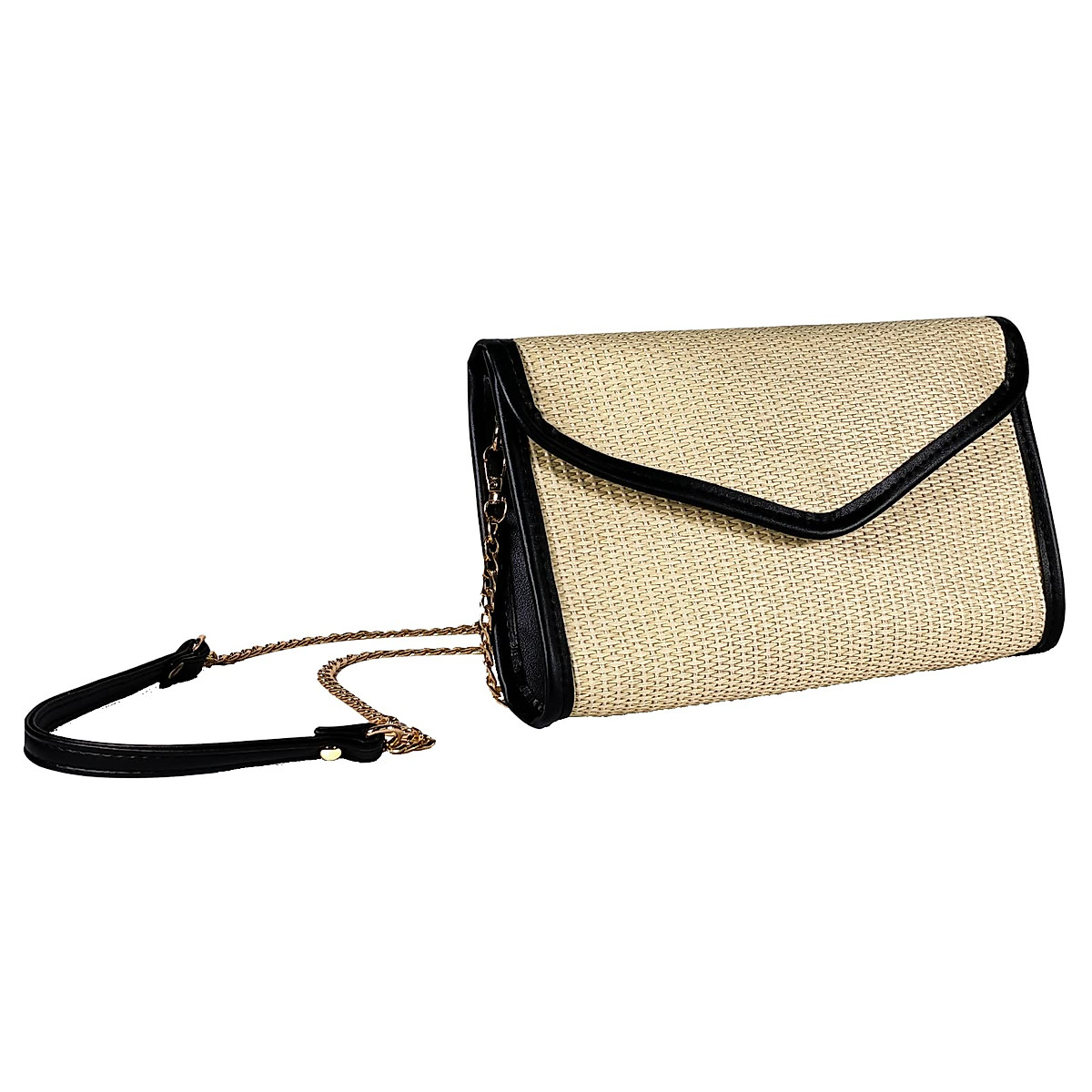 Straw Shoulder Bag, Grand Harmony Straw Crossbody Clutch Purses for Women Evening Small Purse Beach Envelope Handbag