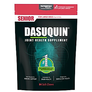 Nutramax Dasuquin Joint Health Supplement for Large Senior Dogs – for Immune Support, Skin & Coat Health, and Brain Health, 84 Soft Chews