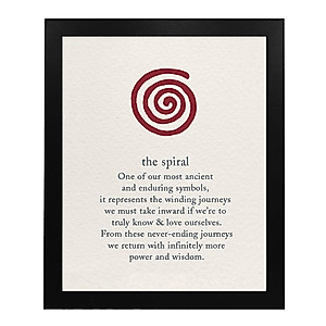 "The Spiral" Inspirational Wall Art Print -8 x 10 Print Wall Art Ready to Frame. Home-Office-Studio-School Décor. This Spiritual Wall Print Represents Learning True Self To Maximize Your Full Power!