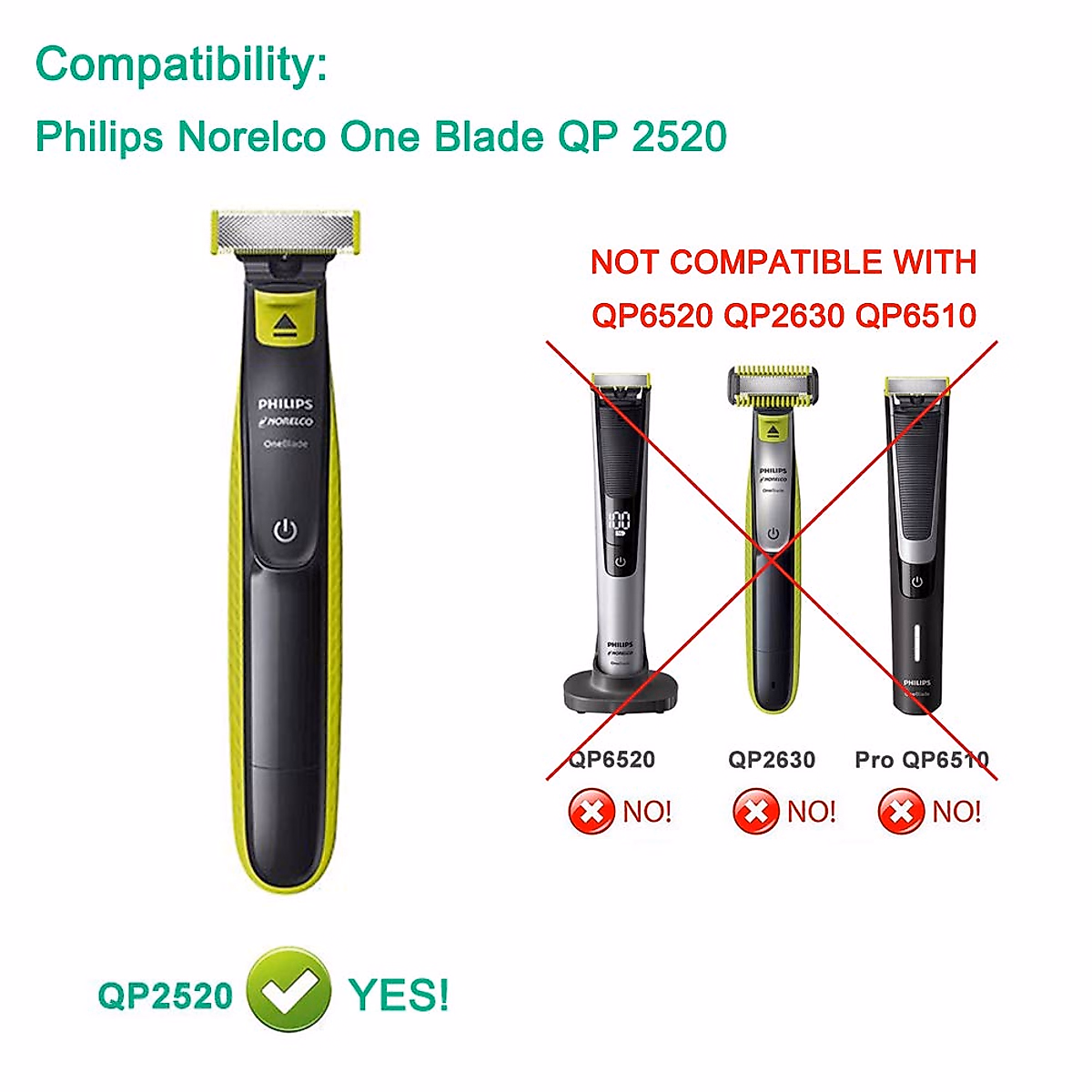 TYZEST 4.3V Philips Shaver Charger for Philips Norelco OneBlade QP2520 Replacement Charging Cord Power Supply