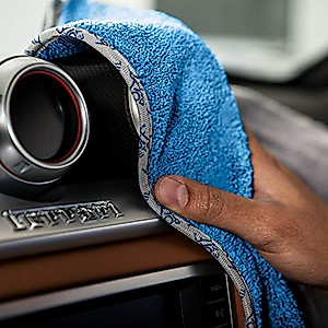 MW Pro Microfiber Auto Detailing Towels (16" x 16") - 550 GSM Microfiber Car Towels for Washing Drying Waxing Buffing Polishing (6 Pack, Blue)