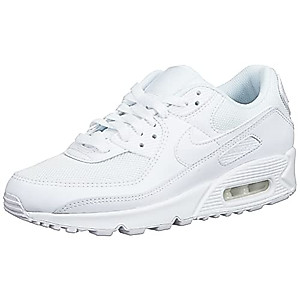 Nike Women's Air Max 90, White/White-white-wolf Grey, 7.5