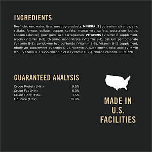 Purina Pro Plan Dog Food Grain Free Classic Pate, Beef and Chicken Entrée - (Pack of 12) 13 oz. Cans