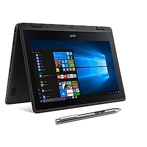 Acer SP111-31N-C4UG Spin 1, 11.6" Full HD Touch, 2 in 1 Laptop, Celeron N3350, 4GB DDR3L, 32GB Storage, Office 365, Stylus, Obsidian Black