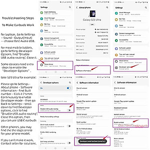 TITACUTE USB C Headphone, Type C Earphone Magnetic Wired Earbud for Samsung A53 A54 S22 S23 S21 S20 Galaxy Z Flip 5 Fold 4 Google Pixel 7 6 6a 7a Noise Canceling Stereo in-Ear Headset with Microphone