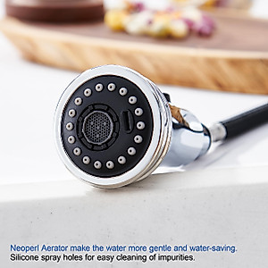 Kitchen Faucet Spray Head Replacement - Pull Down Faucet Sprayer Head with 9 Adapters, 3-Function Kitchen Sink Faucet Head, Replacement Pull Out Faucet Head Nozzle, Chrome