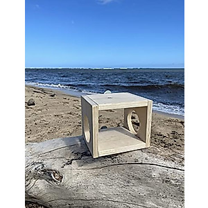 Chinchilla Leap Thru Tunnel Hideout Cage Accessory Kiln Dried Pine