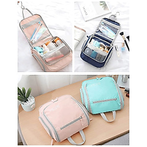 Hanging Travel Toiletry Bag Large Waterproof Bathroom Shower Bag with Multiple Compartments and Inner Organization for Family Vacation Business Trip