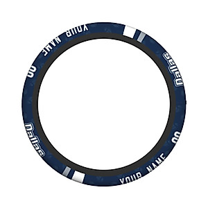 Gisvs Dallas Custom Football Car Steering Wheel Covers,Personalized Name Number Anti Slip and Sweat Absorption Anti-Slip Car Accessories for Most Vehicle Sedan, Truck, SUV, Trailer