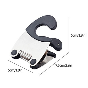 DOITOOL Pot Clip Holder Utensil Pot Clip Spoon Rest Stainless Steel Kitchen Gadget for Restaurant Home Utensil Rest Black