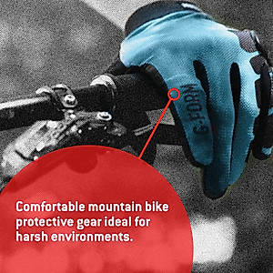 G-Form Sorata Mountain Bike Gloves - Motorcycle & Cycling Gloves for Men & Women - Electric Blue/Black, Adult XS