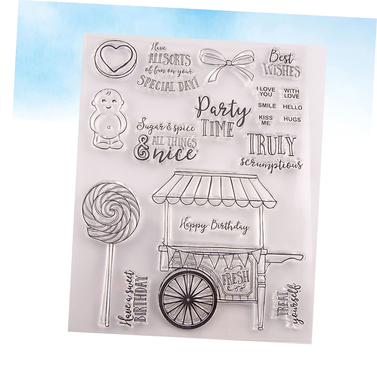 HEALEEP Stamp Sheets Christmas Scrapbook s DIY Scrapbooking Supplies Cling s Clear s Making Supplies Transparent s Postage s Upholstery Supplies Account Finished Chapter Ink Stamps