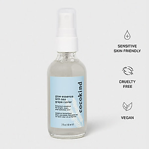 Cocokind Glow Essence with Sea Grape Caviar, Hydrating Primer and Facial Mist, Facial Moisturizer with Sea Buckthorn, Linoleic Acid, and Vitamin E