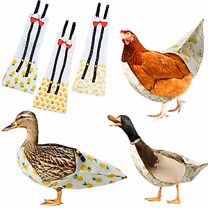 craftshou 3 Pcs Duckling Chicken Diaper Washable Reusable Goose Clothes Farm Pet Diapers Bow Tie Ducky Diapers Supplies for Poultry