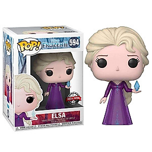 Funko Pop! Disney: Frozen 2 - Elsa, Into The Unknown Nightgown with Ice Diamond Vinyl Figure, Amazon Exclusive