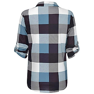 YAnGSale Top Casual Plaid Blouse Women Cotton Sweatshirt Long Sleeve Shirts Women's V-Neck Fall Sweaters Pullover Tops