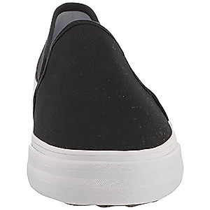 Keds Women's Double Decker Sneaker, Black Canvas, 7