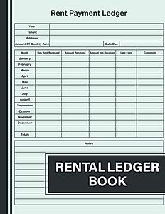 Rental Ledger Book: Rental Property Record Book for Landlord Rental Property Manager | Property Management Ledger Book | Rental Income Book