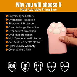 Portable Charger, Fast Charging 10000mAH Power Bank, Cutest Device for iPhone 14 13 pro X XS XR Xs Max 8 Plus, Samsung Galaxy A11 A20 A21 A51 A50 A71 A01 S22 S21 S20 Note 20 Ultra Z Fold