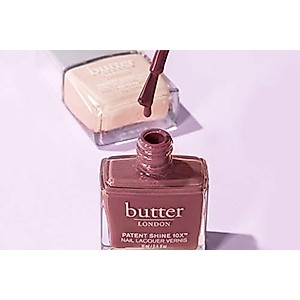 butter LONDON Patent Shine 10X Nail Lacquer, Gel-Like Finish, Chip-Resistant Formula, 10-Free Formula, Cruelty-Free, Polymer Technology, Toff, 0.2 Fl Oz