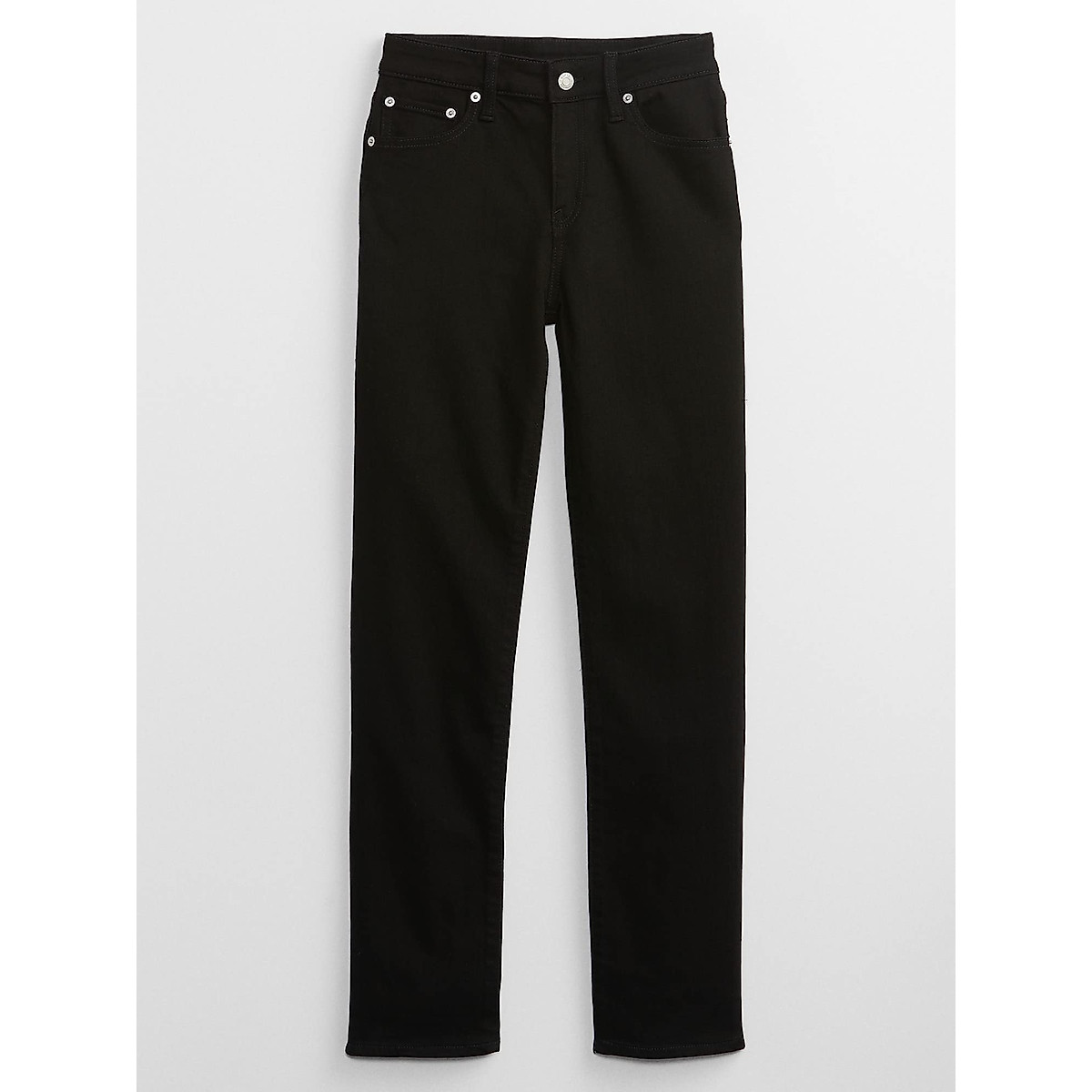 GAP Womens Classic Straight Fit Jeans, Black Wash, 27 Long US