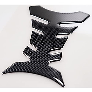 REVSOSTAR Real Carbon Powersports Gas Tank Protectors for Motorcycle - Gas Oil Fuel Tank Sticker Protector Decals Stickers Tank Pad Protector Motorcycle Stickers (8.07“)