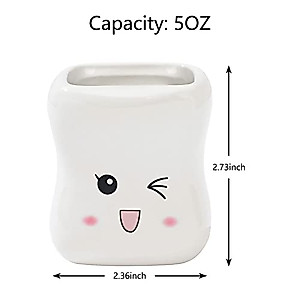 Maustic Cute Marshmallow Mugs Set of 4, Hot Chocolate Cocoa Mugs, Mini Marshmallow Cups with Faces, Marshmallow Shaped Mugs Ceramic, Gifts for Kids Women Christmas Valentines Day Thanksgiving 5 Oz