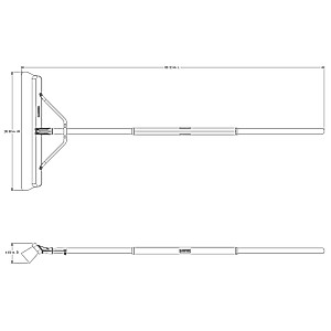 Harper 20201043 24 in. Indoor Smooth-Surface Push Broom with Flagged Bristles, Sand, Saw Dust, Wood Shavings and Pet Hair