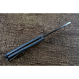 TwoSun TS16 G10 Handle Folding Knife D2 blade Flipper Fast Opening Pocket Survival with Clip, black&white