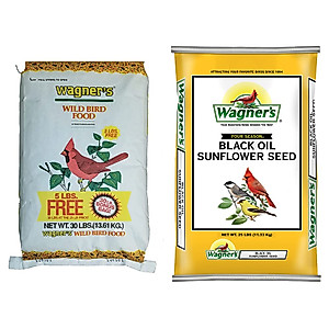 Wagner's Wild Bird Food Bundle (30 lbs) - Sunflower Seeds (25 lbs)