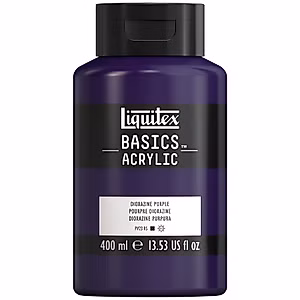 Liquitex BASICS Acrylic Paint, 400ml (13.5-oz) Bottle, Dioxazine Purple