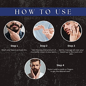 Amazing Earth Beard and Mustache Cream for Men -Certified Organic, Styling, Hair Growth, Soft Beard, Chemical-Free and Vegan -50 g