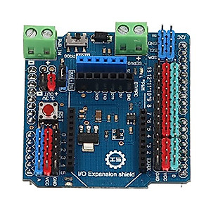 Sensor Expansion Board, 14 Digital 6 Analog Ports Practical 3P Sensor Expansion Module Communication Storage Interface Support External Power Supply for DIY