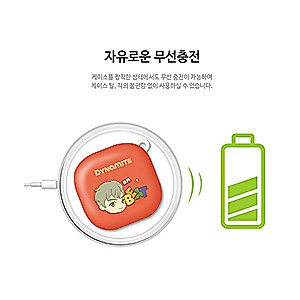 BTS Official TinyTan Dynamite 2D Colorful Series Hard Case for Samsung Galaxy Buds Licensed by Big Hit Entertainment (Jung Kook)