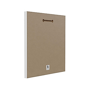 Stupell Industries Cute Baby Cow with Ice Cream Cone Pink Stripes, Designed by Lucia Heffernan Wall Plaque, 12 x 12, Brown