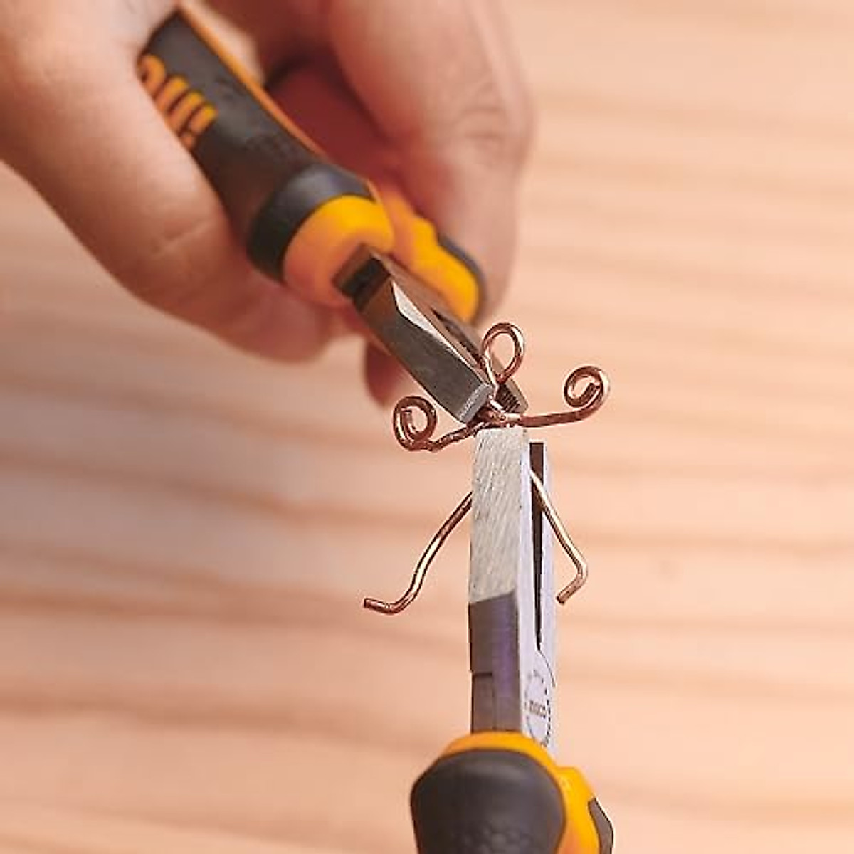 INGCO 6pcs Mini Plier Set, Including 4.5 Inch Combination Pliers, Diagonal Cutting pliers, Needle Nose Pliers, Long Nose Pliers, Flat Nose Pliers, End Cutting Pliers HMPS06115