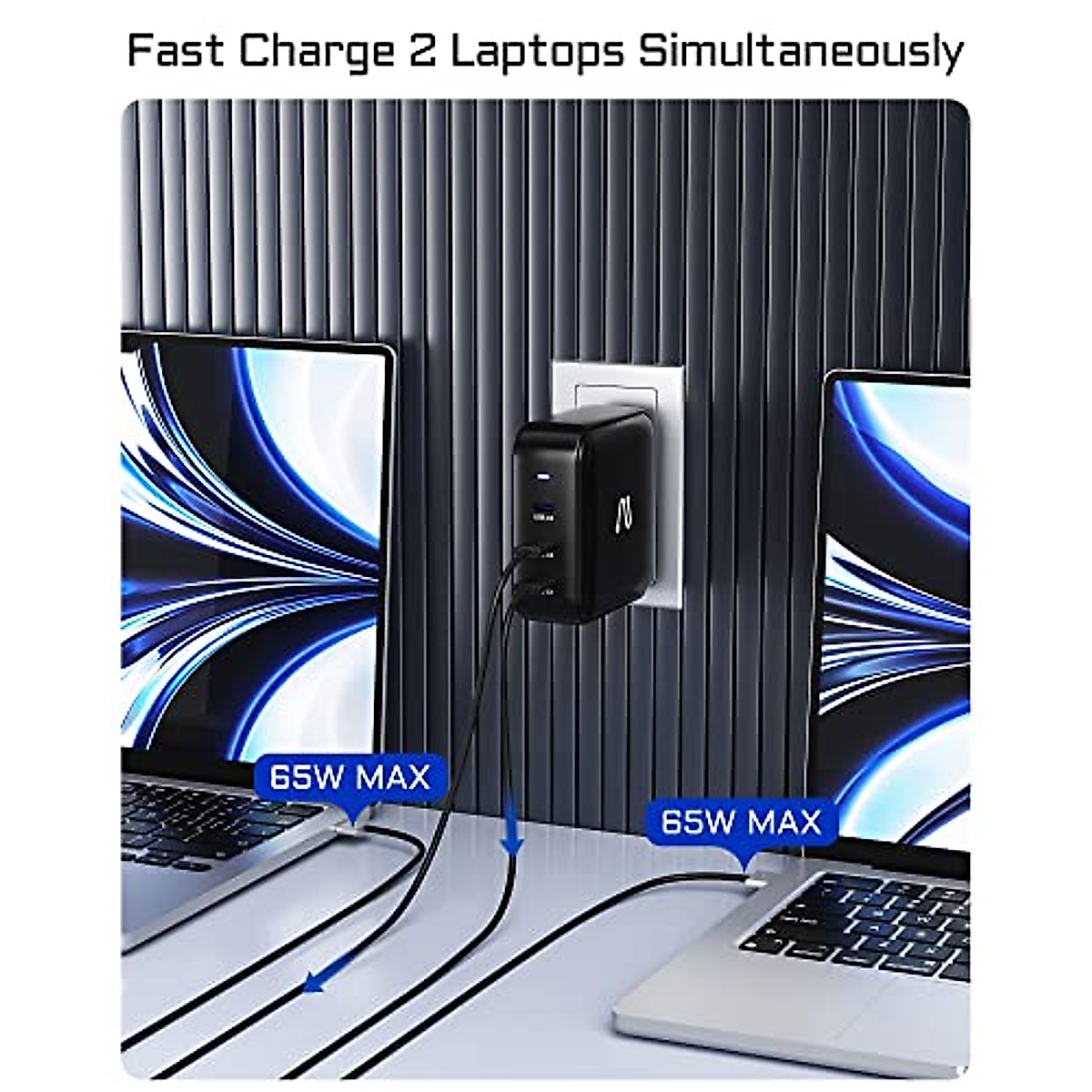 140W USB C Charger, PD3.1 GaN 3Port Type C Wall Charger Fast Charging Station Adapter, PD 100W PPS Charger Block for MacBook Pro 16"/Air, iPhone 14 Pro Max, Galaxy S22/S21,Tablet,Laptop-Black